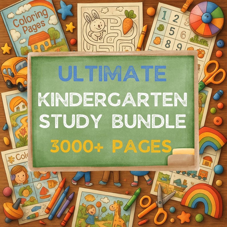 Preschool, Pre-k & Kindergarten Mega Bundle | 3000 Pages of Printable ...