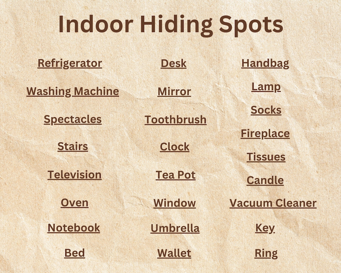 Indoor & Outdoor Scavenger Hunt: Ultimate Outdoor Game for Families ...
