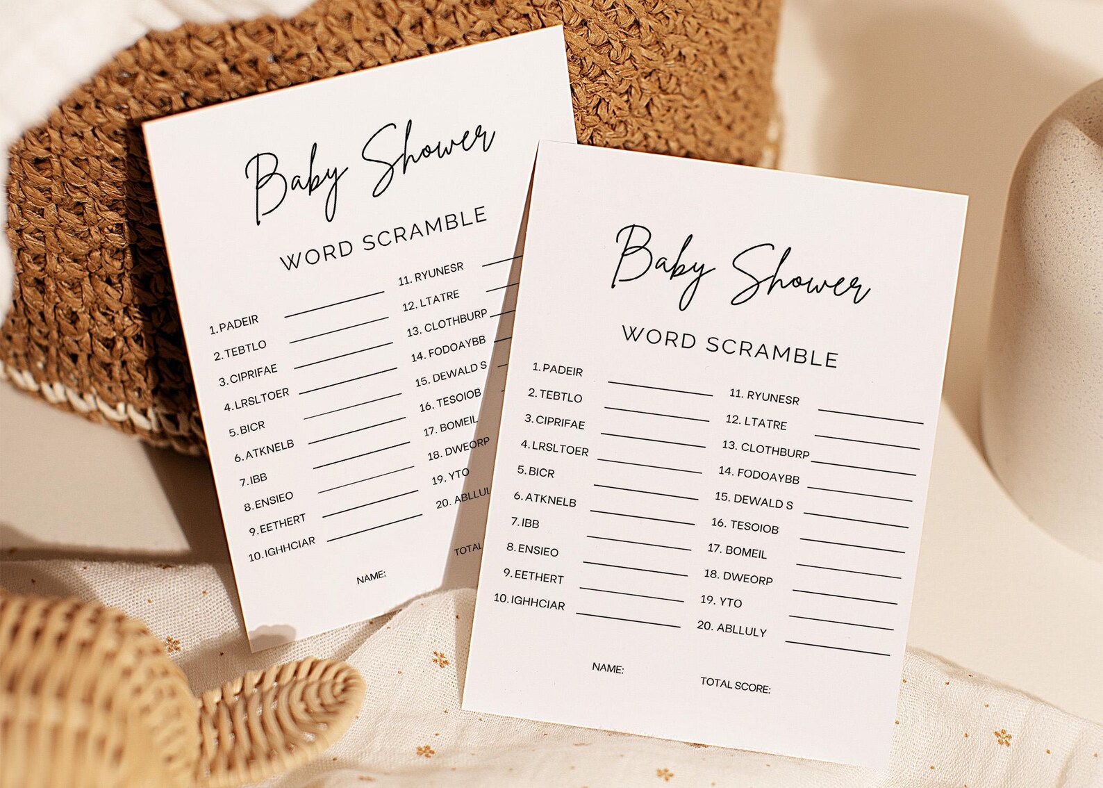 Baby Shower Word Scramble | Printable Baby Shower Games | Baby Words ...