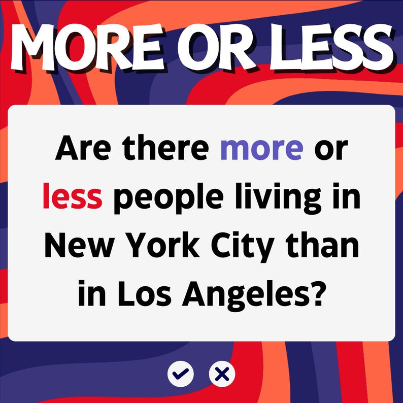 More or Less Trivia Game | Powerpoint Game | Pub Quiz | Bar Trivia ...