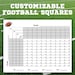 Customizable Football Squares | Football Pool |football Squares ...