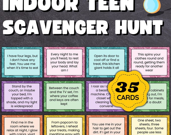 Ultimate Indoor Scavenger Hunt Game for Teens and Tweens - Fun ...