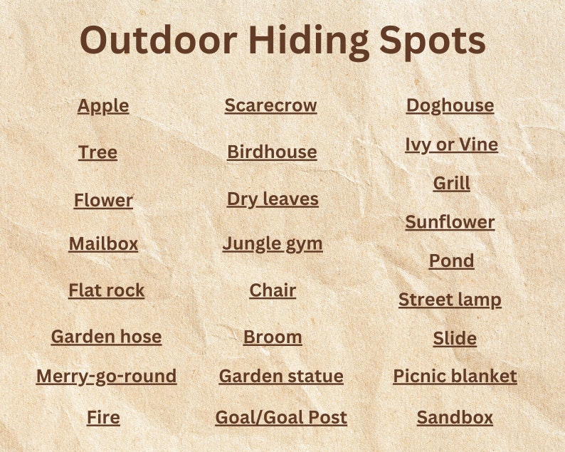 Indoor & Outdoor Scavenger Hunt: Ultimate Outdoor Game for Families ...
