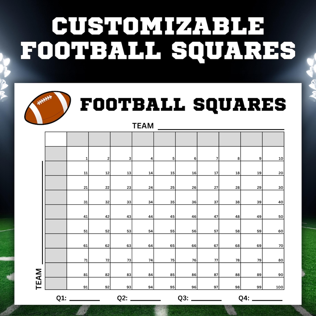 Football Squares | Football Pool |football Squares | Squares Football ...