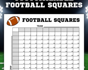 Customizable Football Squares | Football Pool |football Squares ...