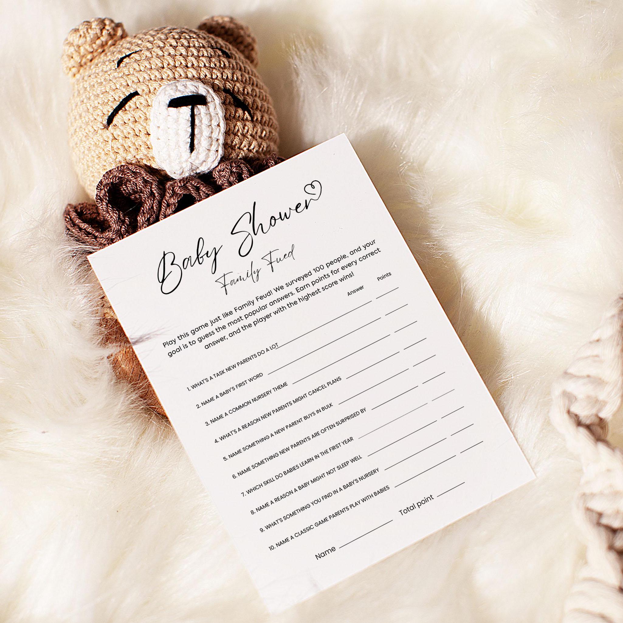 Baby Family Feud | Printable Baby Shower Games | Family Feud Game ...