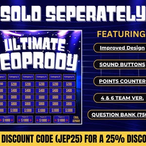 Customizable Jeopardy Powerpoint Template | Host Your Own Game Show | Jeopardy Template ...