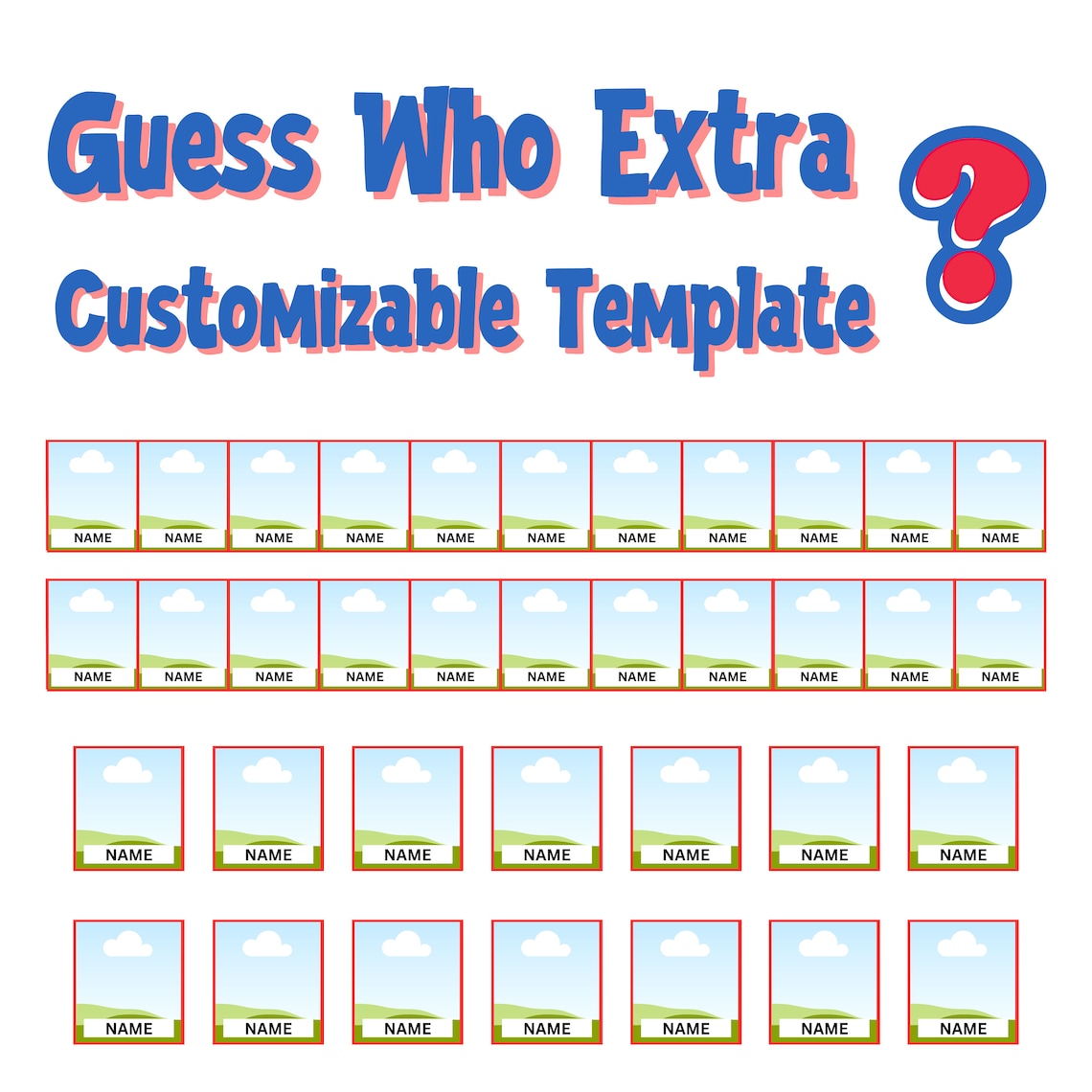 Custom Guess Who Template | Electronic 2008 Guess Who Game | Printable ...