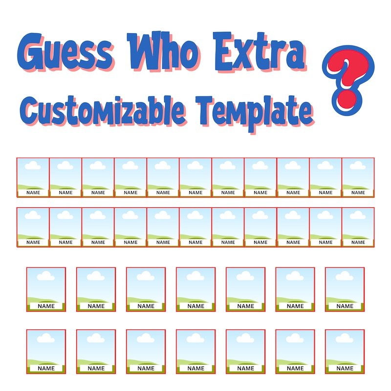 Guess Who Cards - Etsy