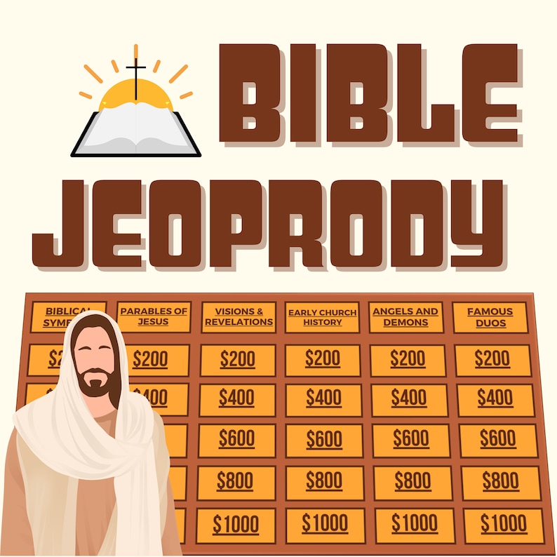 Bible Jeoprody Powerpoint Template Vol 4. | Host Your Own Game Show ...