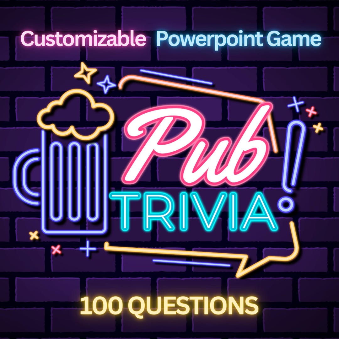 Pub Trivia- Host Your Own Game Night | Powerpoint Game | Virtual Game ...
