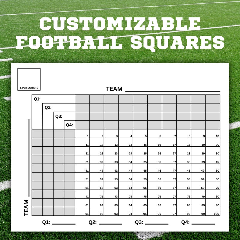 2025 Football Pool Templates Printable - Etsy