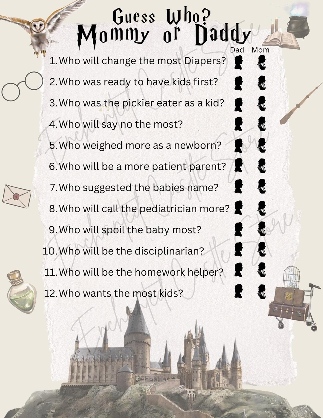 Guess Who? Mommy or Daddy | A Little Wizard is on the Way | Harry ...