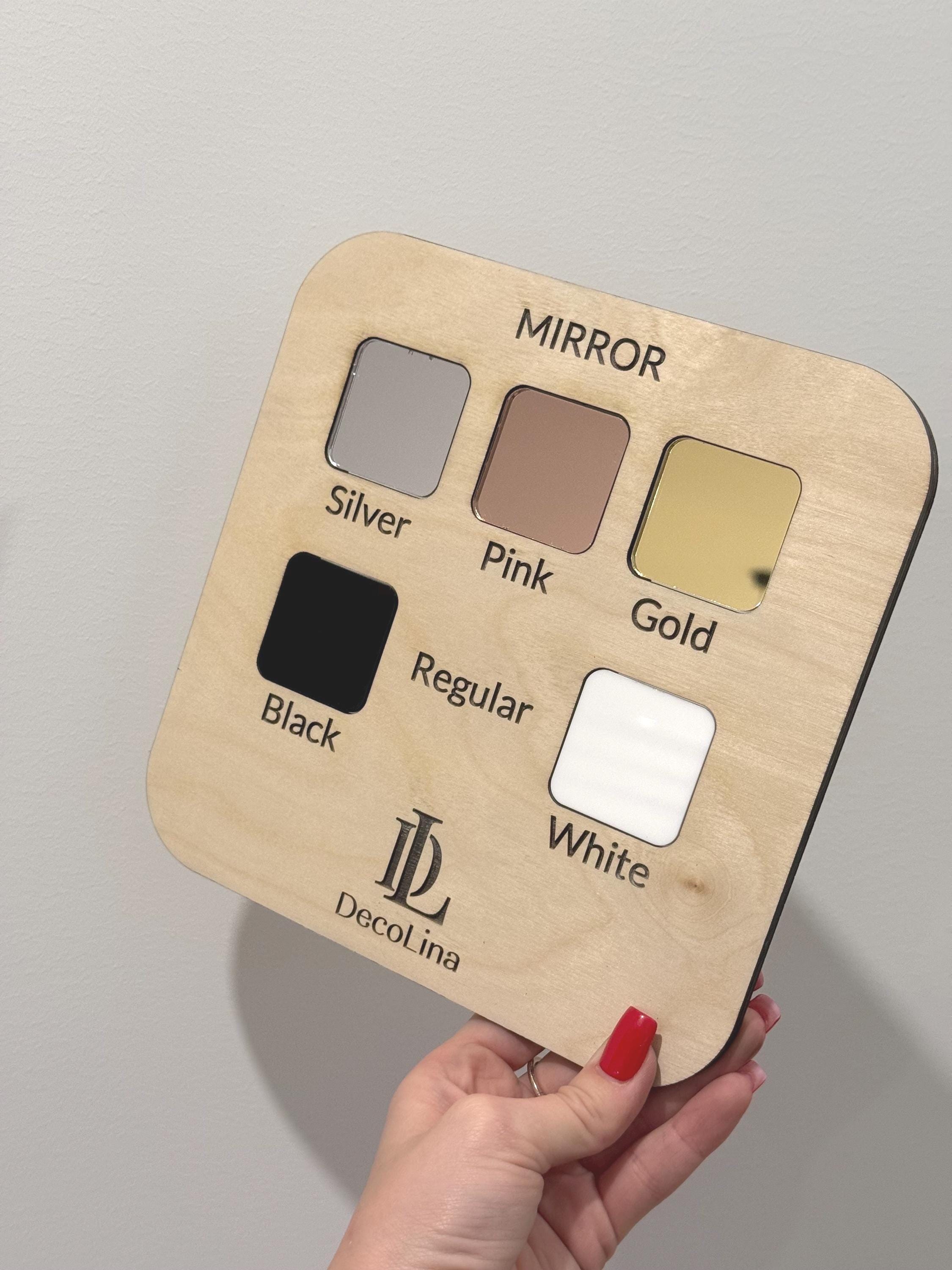 Personalized Wedding Cake Topper Acrylic Gold Mirror Initials | Elegant ...