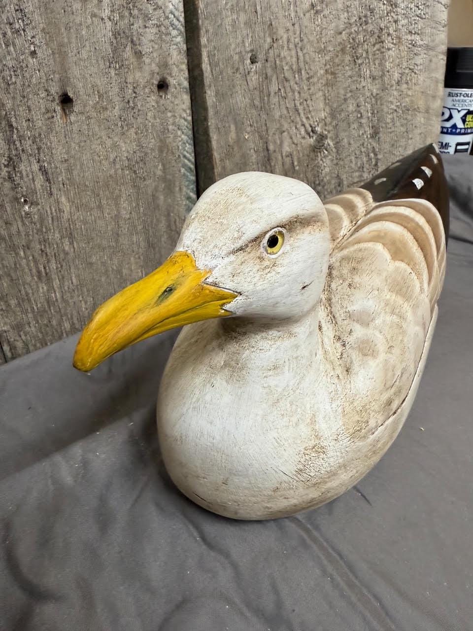 Hand Carved Gull - Etsy