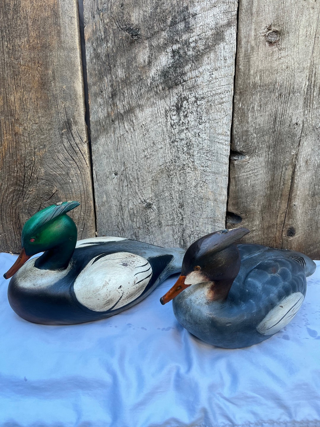 Vintage Red Breasted Merganser Pair - Etsy