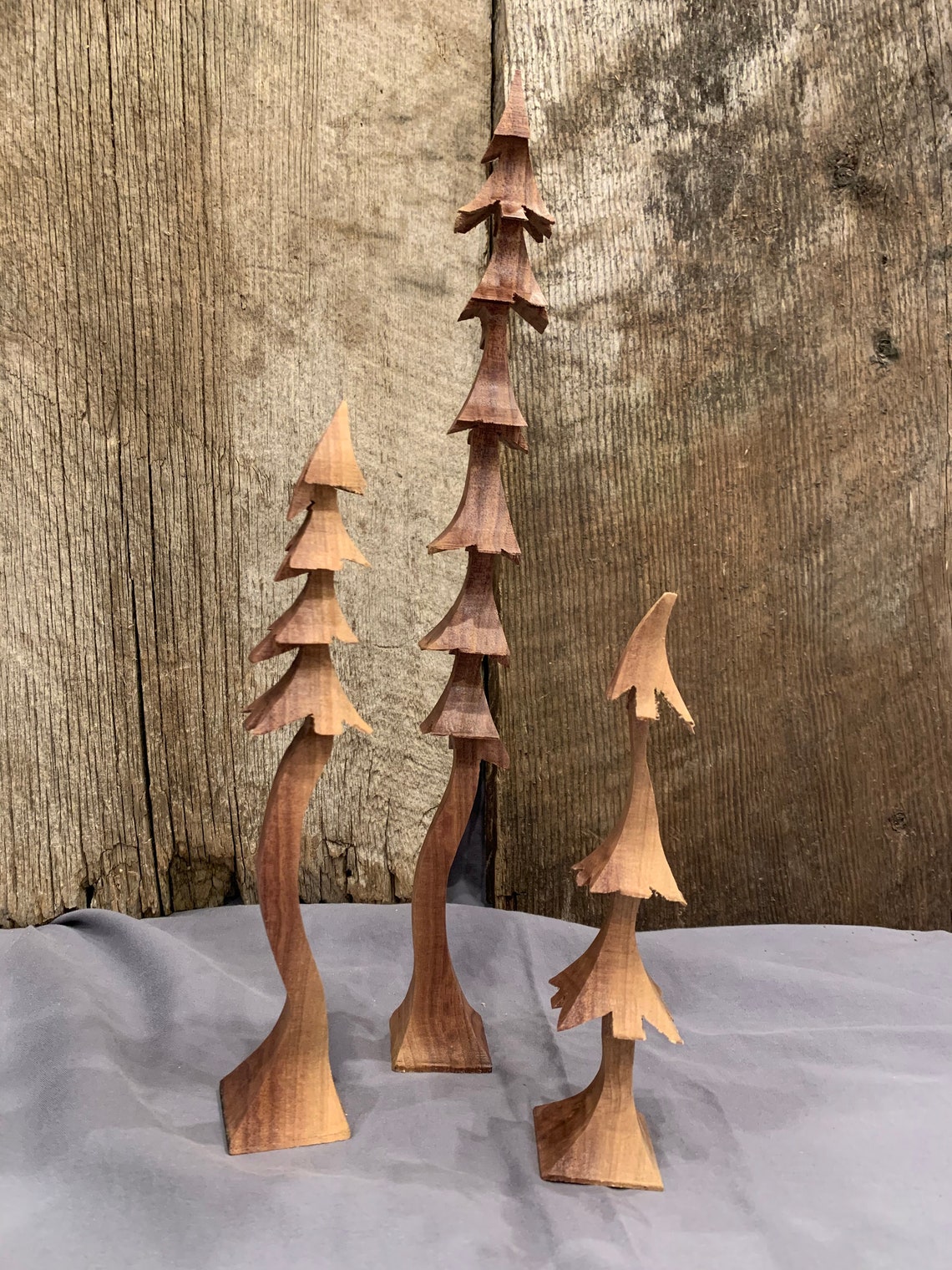 Hand Carved Black Walnut Trees - Etsy