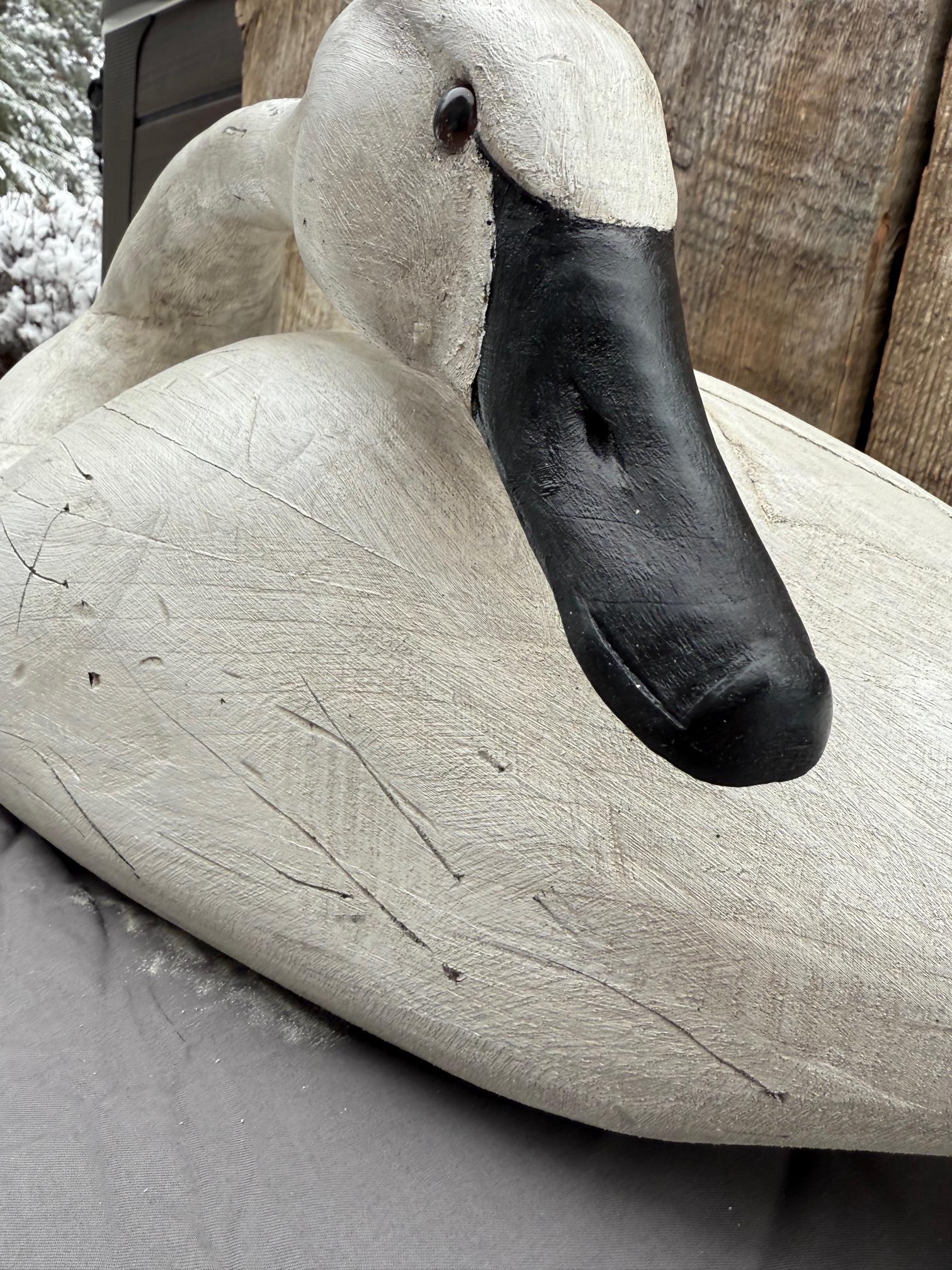 Hand Carved Swan - Etsy