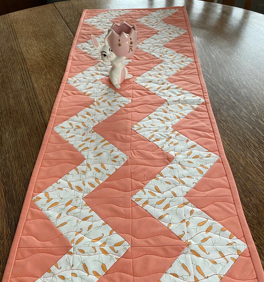 Quilted Catching Carrots Chevron Table Runner - Etsy