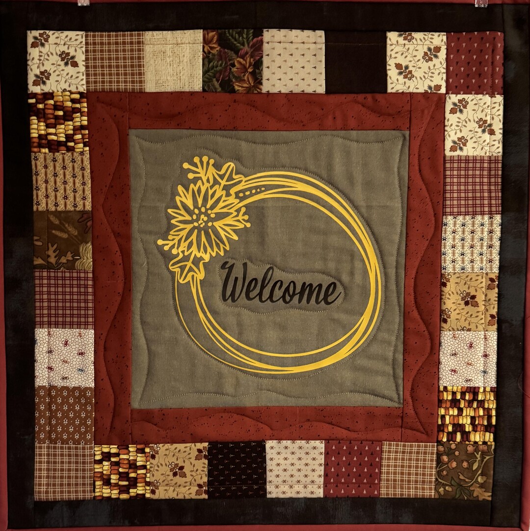 Quilted Welcome Wall Hanging - Etsy