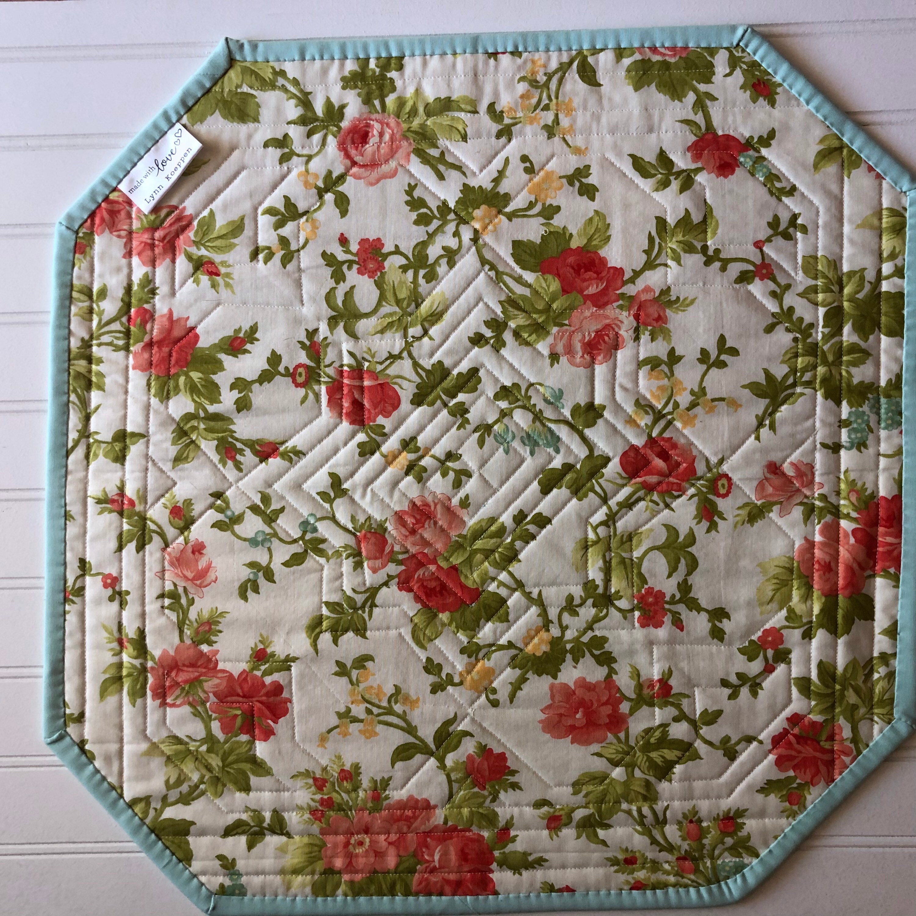 Quilted Fig Tree Hexagon Table Topper 2 - Etsy