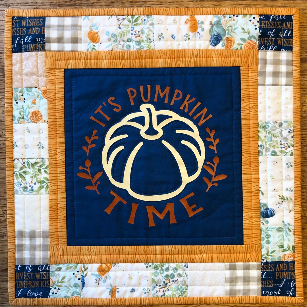 Quilted Its Pumpkin Time Inspirational Wall Hanging - Etsy