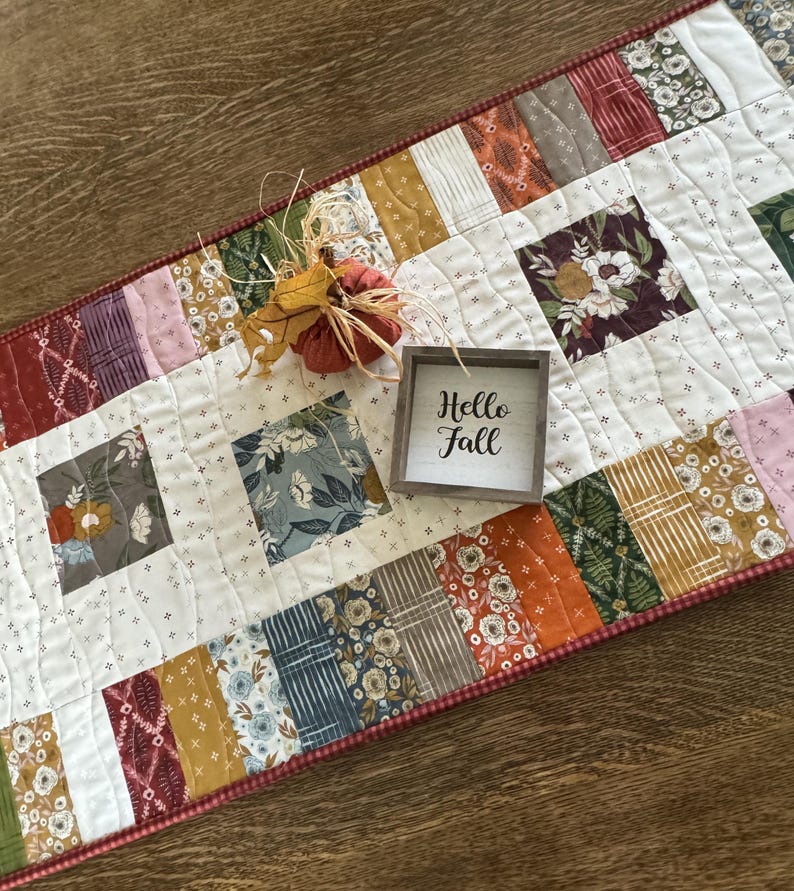 Slow Stroll Again Quilted Fall Table Runner - Etsy