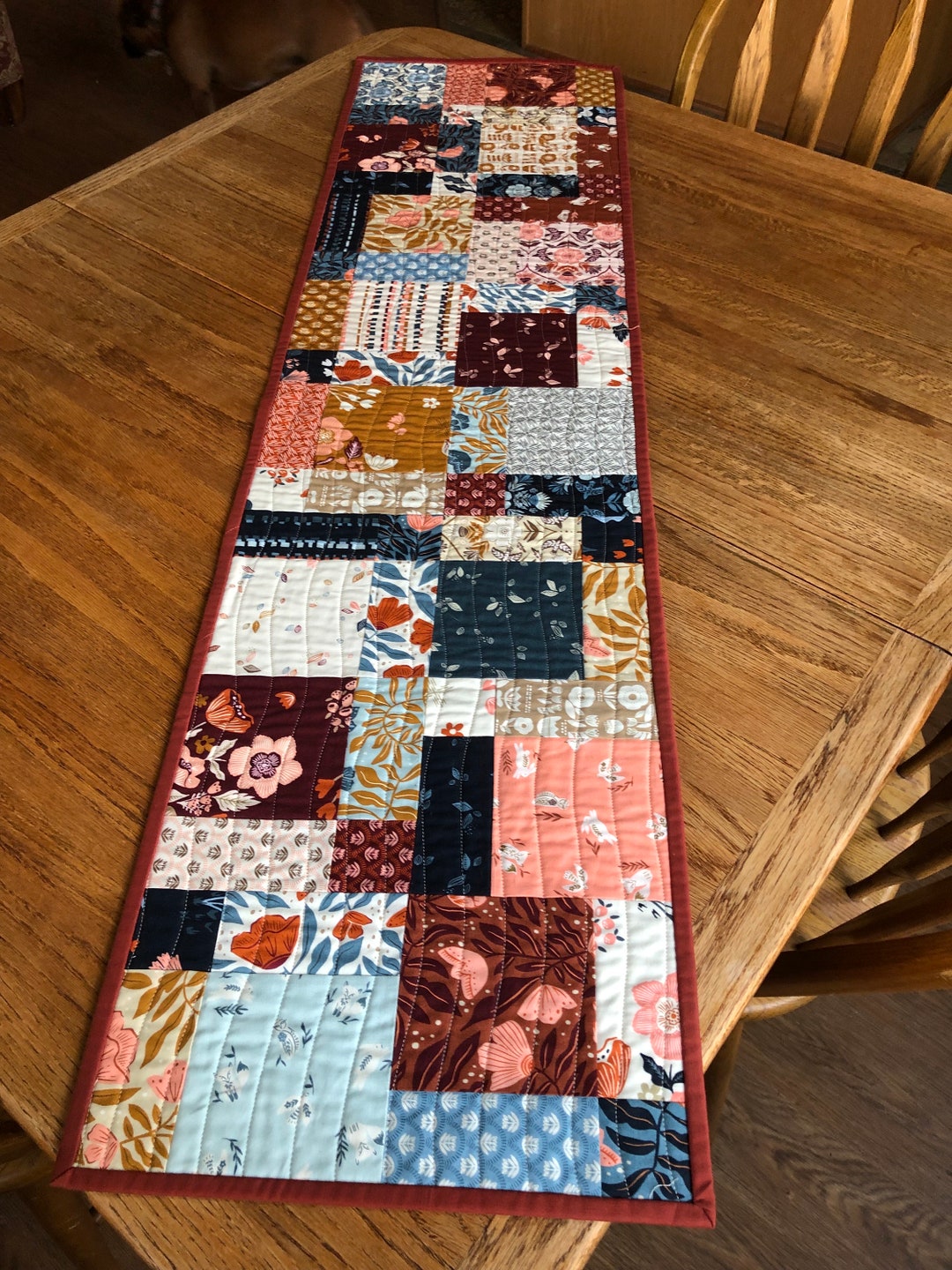 Quilted Folklore Long Table Runner - Etsy