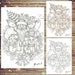 Christmas Pack Premium Coloring Pages Four Pack of Christmas Bundle Art ...