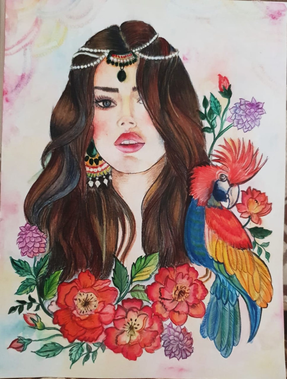 Veronica | Adult Coloring Pages | Premium Coloring Pages | Grayscale ...