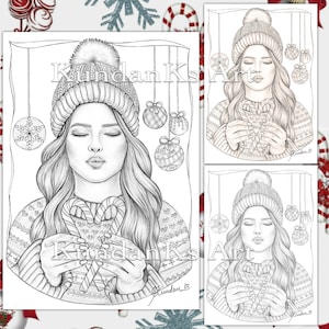 Christmas Pack Premium Coloring Pages | Four Pack of Christmas Bundle ...