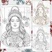 Christmas Pack Premium Coloring Pages Four Pack of Christmas Bundle Art ...