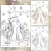 Christmas Pack Premium Coloring Pages Four Pack of Christmas Bundle Art ...