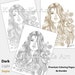 Veronica | Adult Coloring Pages | Premium Coloring Pages | Grayscale ...