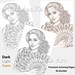 Maria Adult Coloring Page Portrait Coloring Grayscale Coloring instant ...