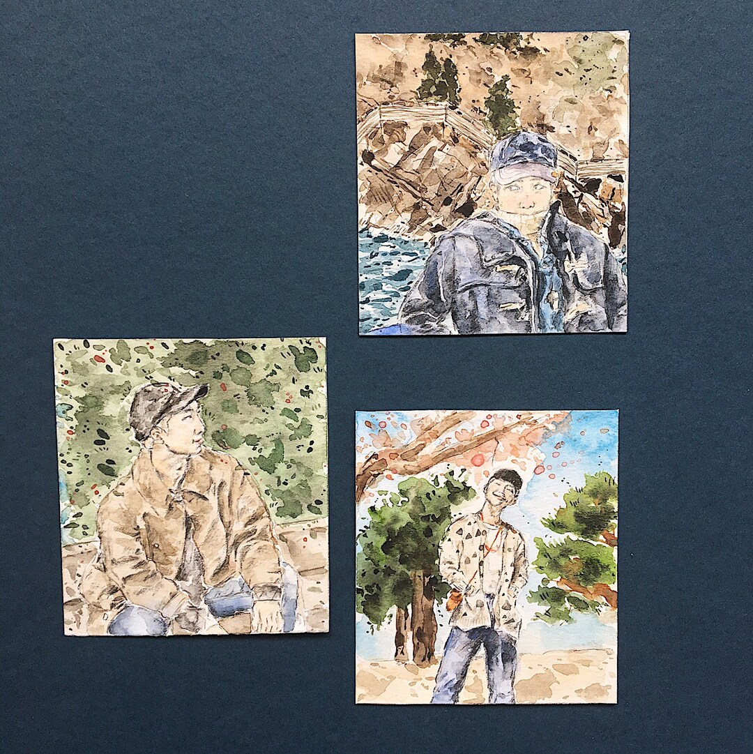 BTS RM Original Watercolour Painting Set - Etsy