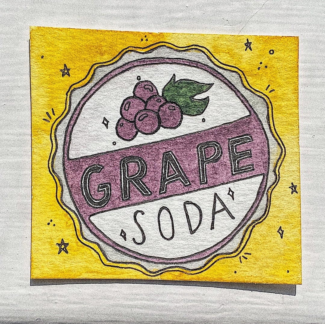 Disney Pixar up Grape Soda Mini Original Painting - Etsy