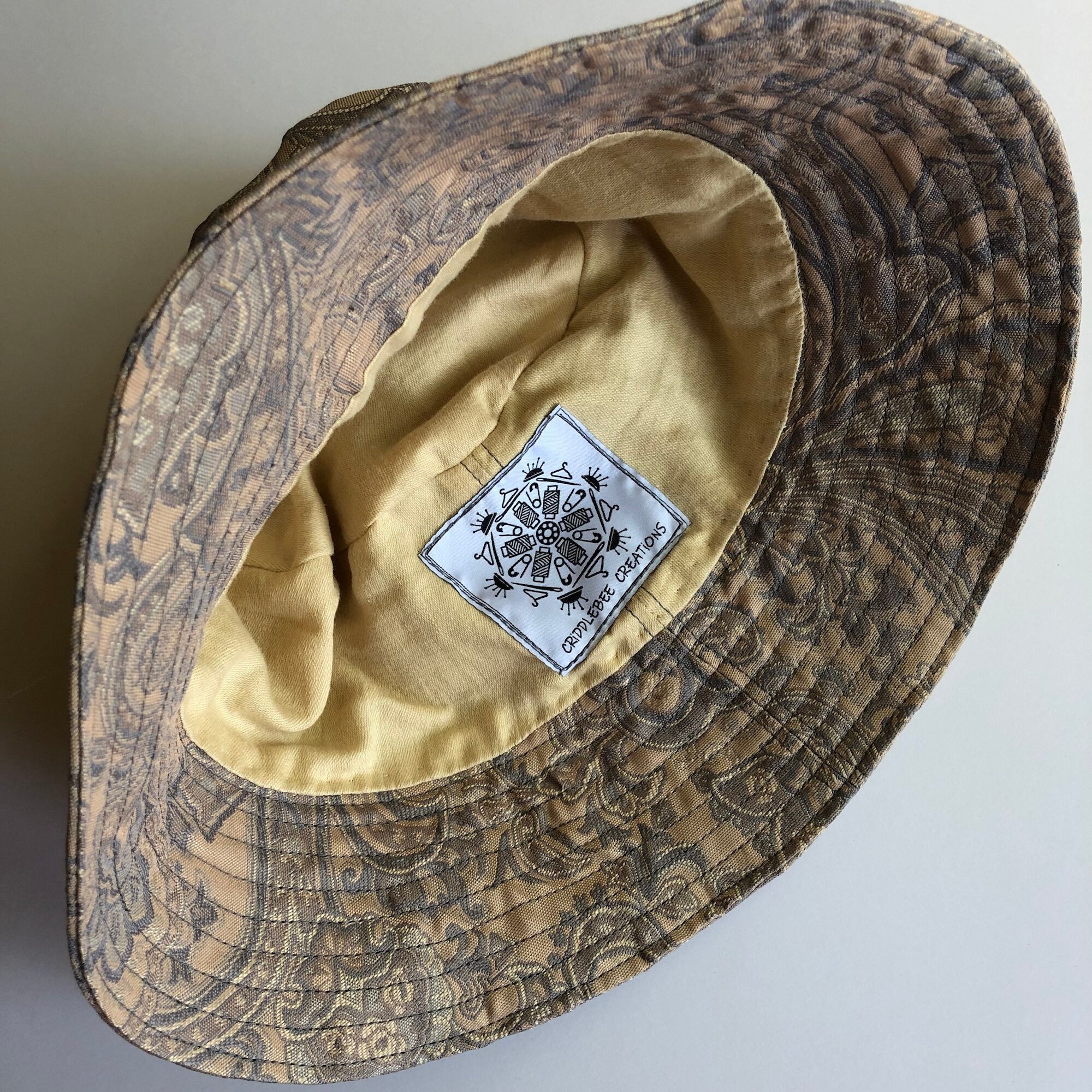 Adult S/M Bucket Hat - Sustainable Summer Hat Made From Upcycled Fabric ...