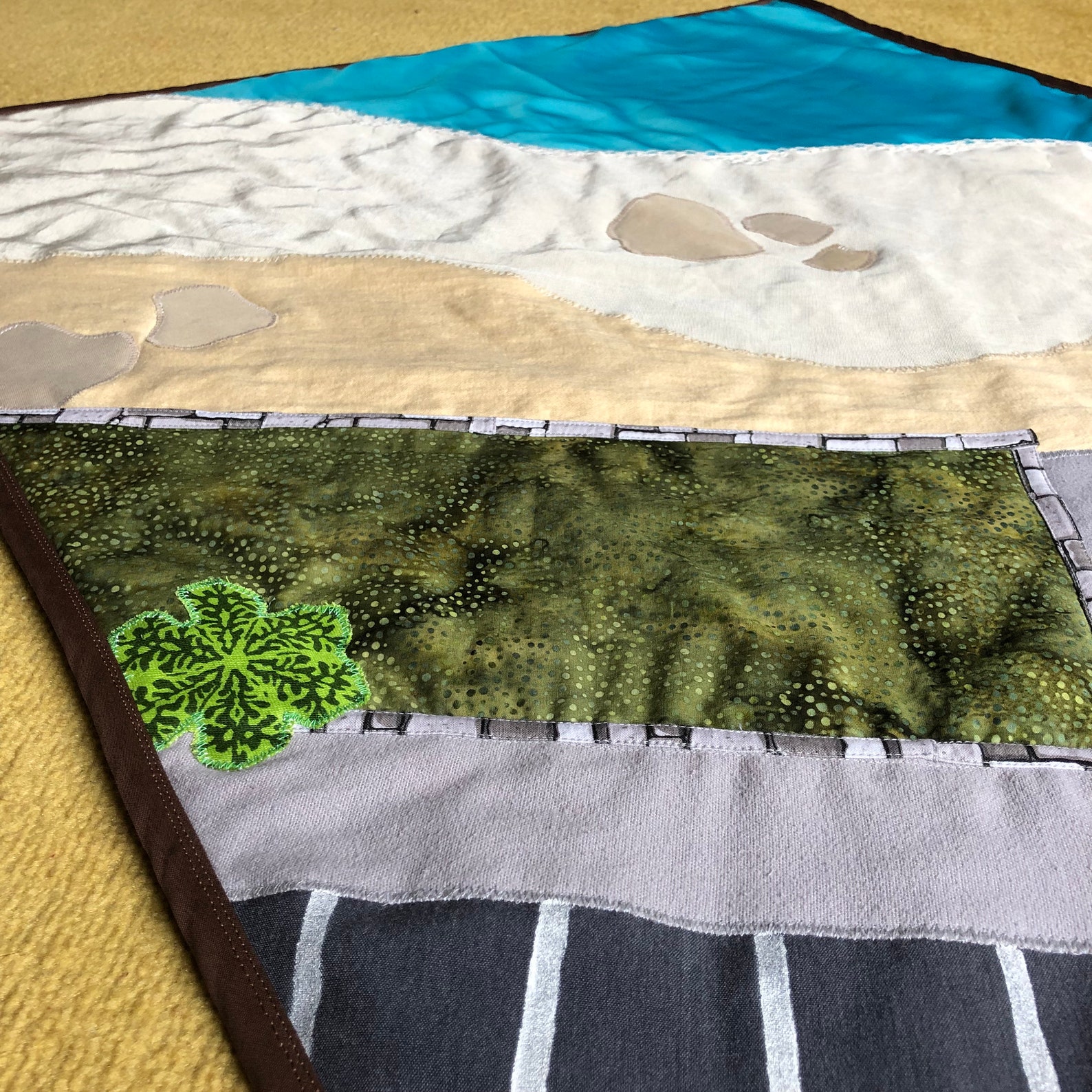 Beach Theme Child Play Mat or Baby Tummy Time Mat Made From Eco ...