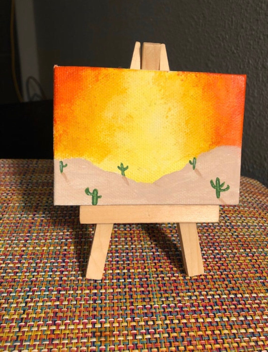 Hand Painted Desert Landscape - Etsy