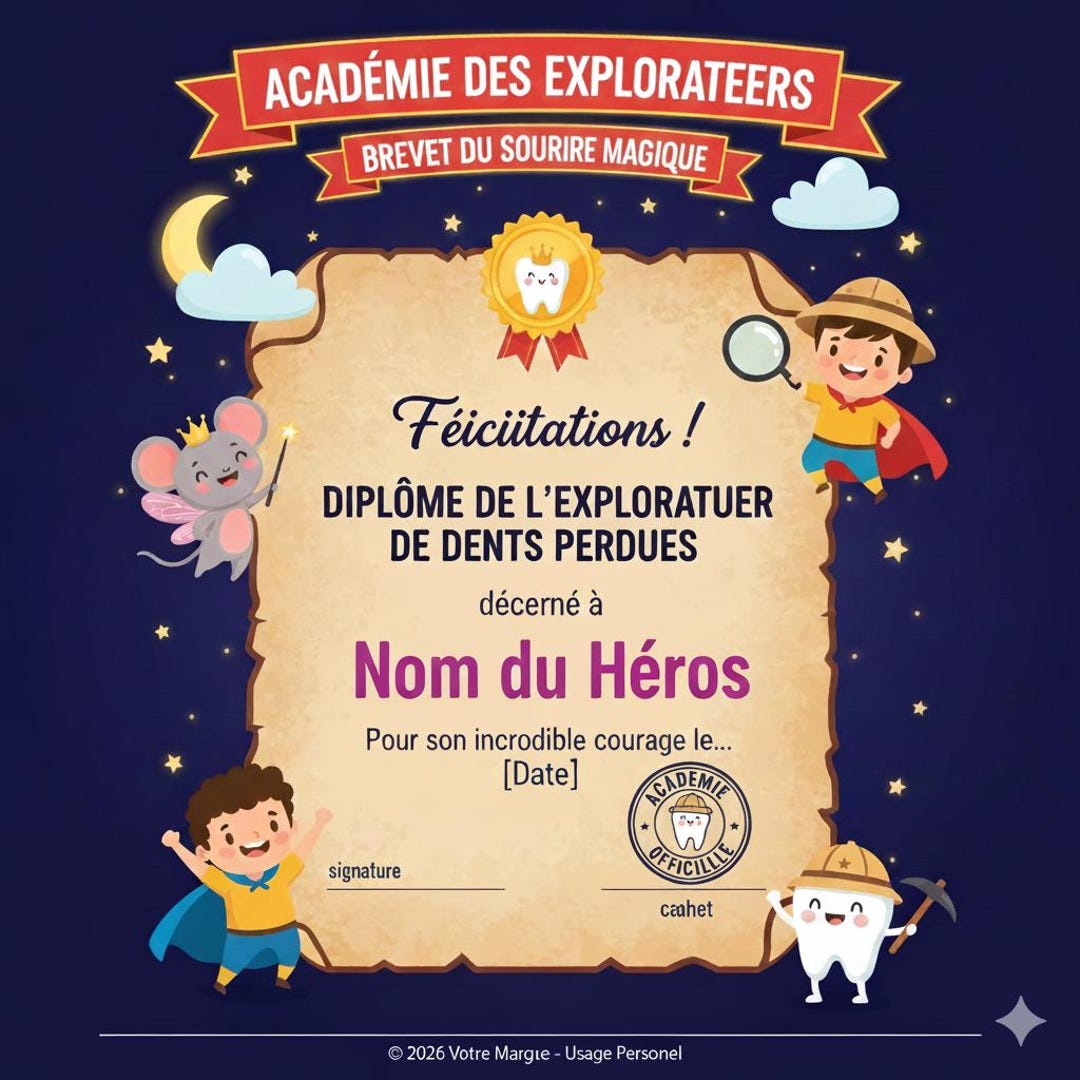 Customizable Tooth Fairy Diploma – First Tooth Loss Certificate ...