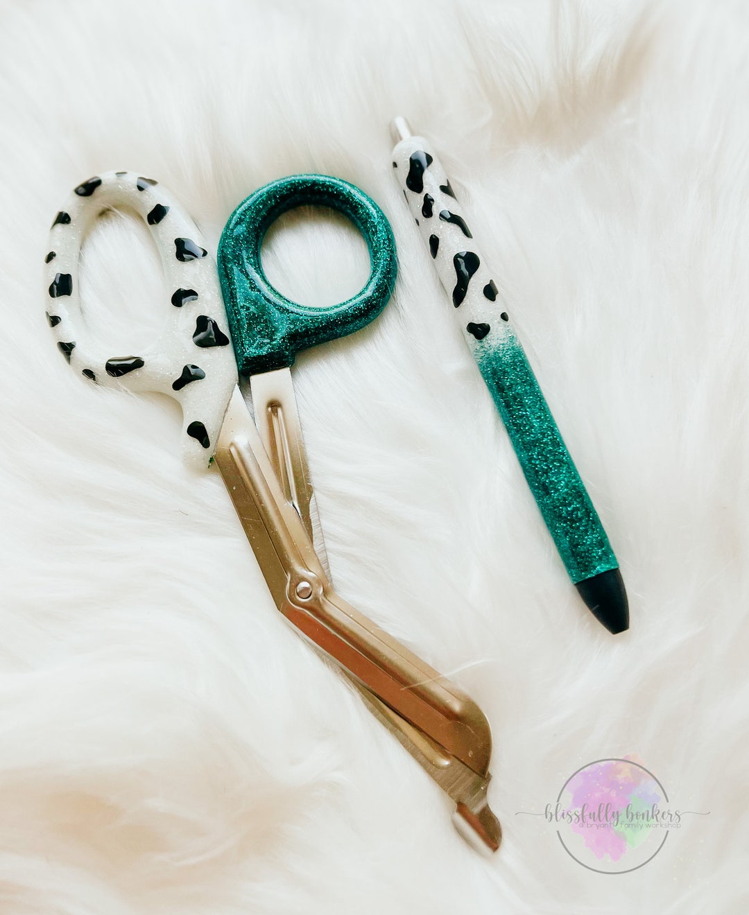 Personalized Bandage Scissors: Cow Print Trauma Shears, Nurse EMT Gift ...