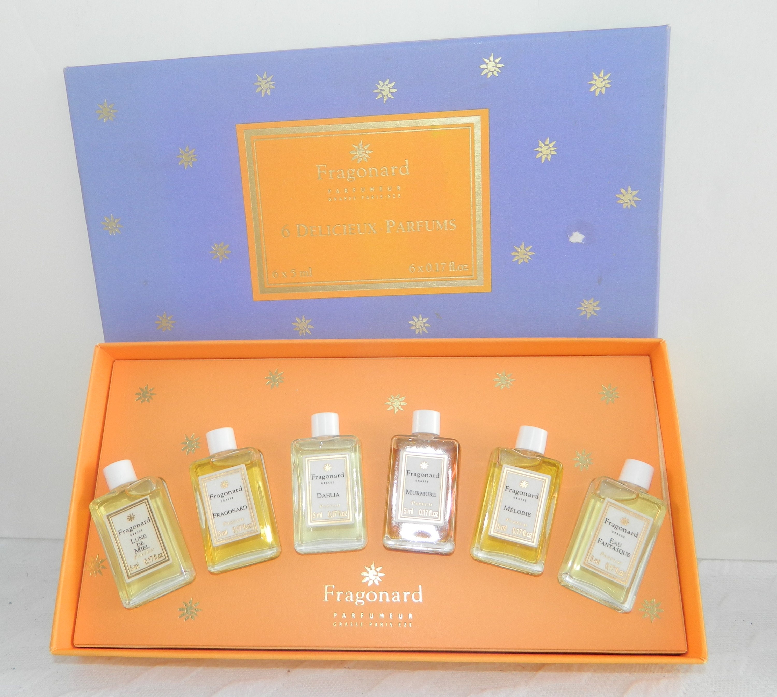 Vintage FRAGONARD Parfumeur Grasse Paris Eze 6 Deliceux Parfums ...