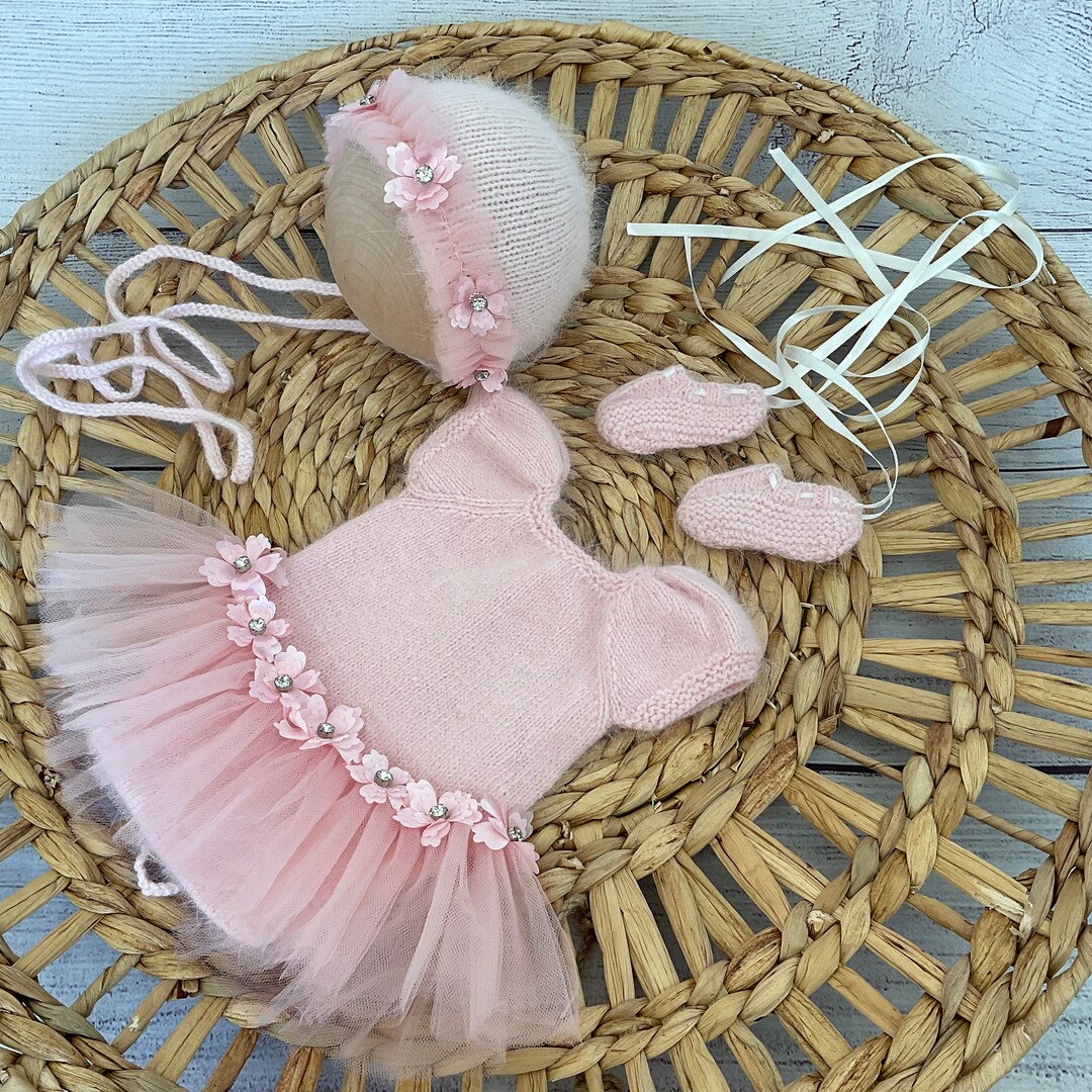 Newborn Baby Girl Set- Angora Baby Girl Outfit Set- Photo Prop - Etsy