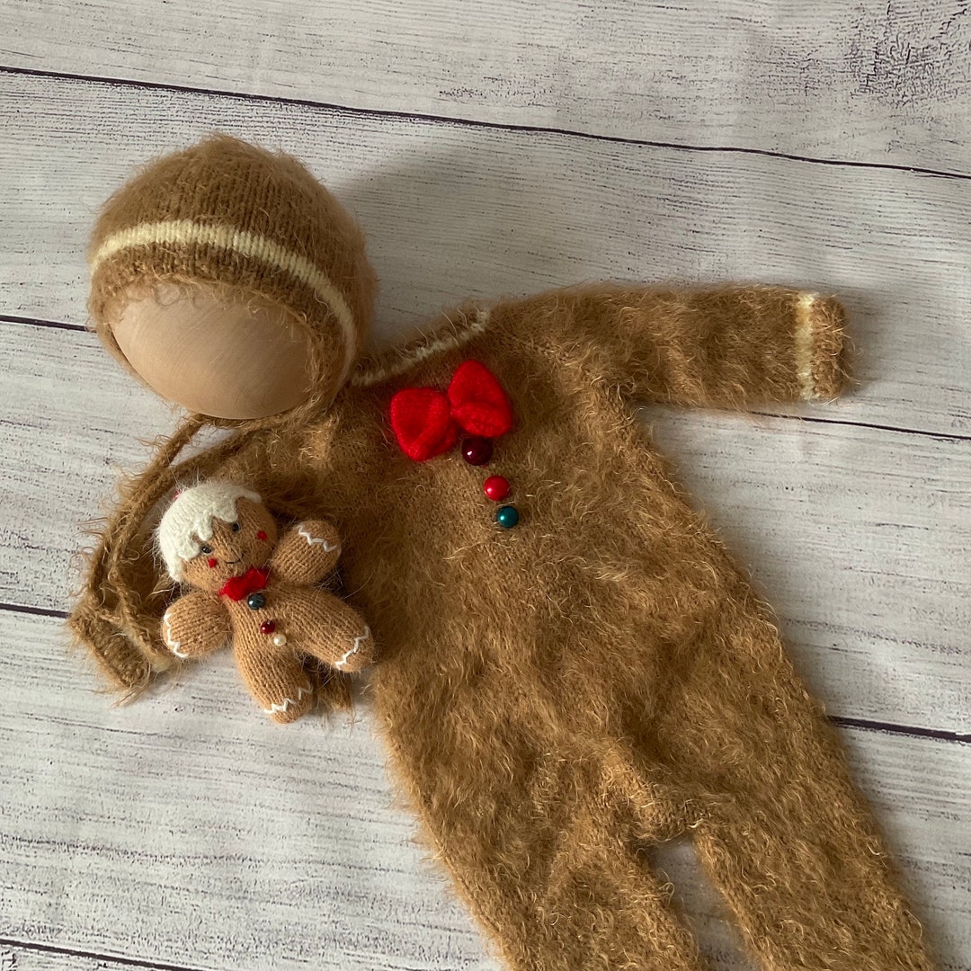 Newborn Gingerbread Set and Toy Gingerbread Photo Prop - Etsy
