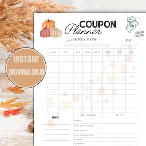 Coupon Planner, Template, Printable, Worksheet - Etsy