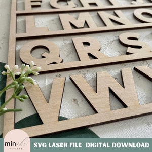 Alphabet Chart, Modern Alphabet Design, Minimalist Nursery Idea ...