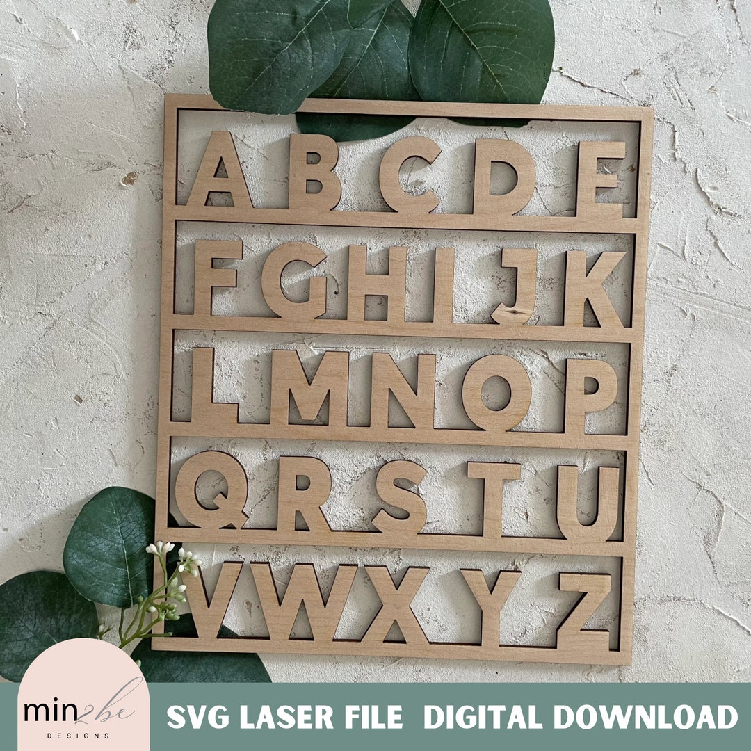 Alphabet Chart, Modern Alphabet Design, Minimalist Nursery Idea ...