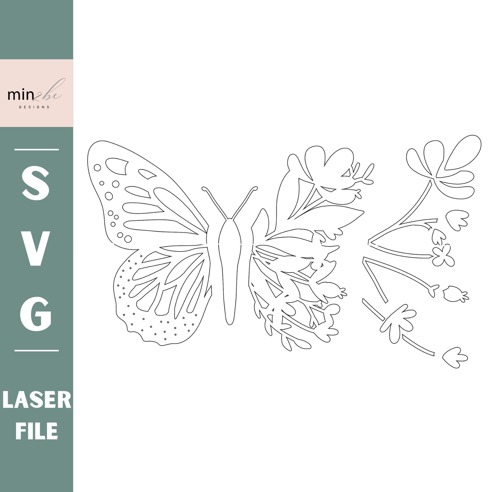 Butterfly Laser Cut Svg Pattern, Laser Ready Digital File, Butterfly ...