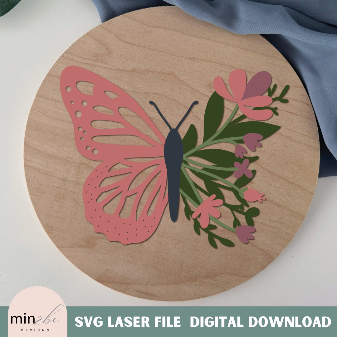 Butterfly Laser Cut Svg Pattern, Laser Ready Digital File, Butterfly ...